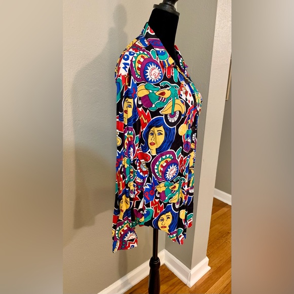 Ashleigh Morgan | Tops | Vintage Ashleigh Morgan Size M Ladies Vegas Moto Button Down Pop ...